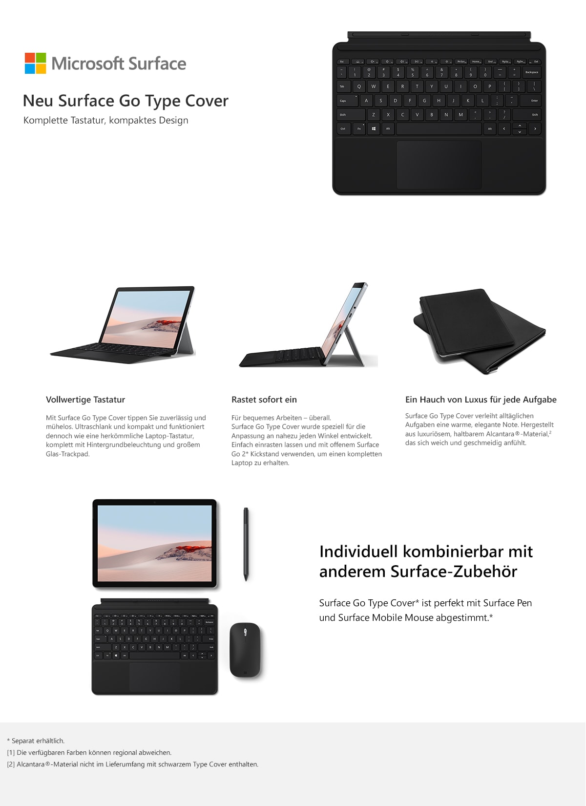 Microsoft Surface Go Signature Type Cover (Allemagne, Docking) - Galaxus