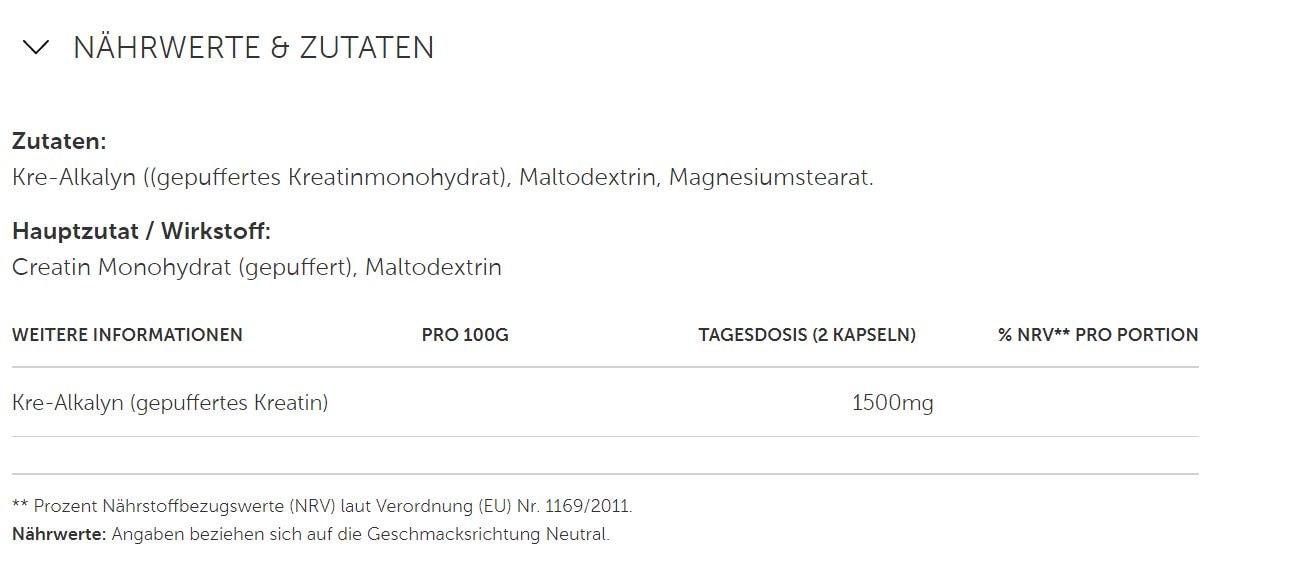 EFX Kre-Alkalyn (240 pcs., Capsules, 1000 g) - buy at Galaxus