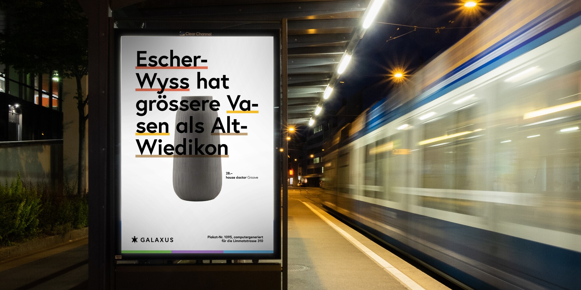 In der neuen Galaxus Kampagne ist jedes der 11214 Sujets ein Unikat ...