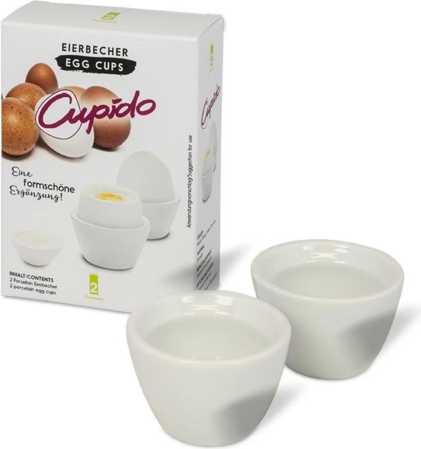 Take2 Design 2er Set Eierbecher Cupido, Porzellan, weiss (2 x) - Galaxus