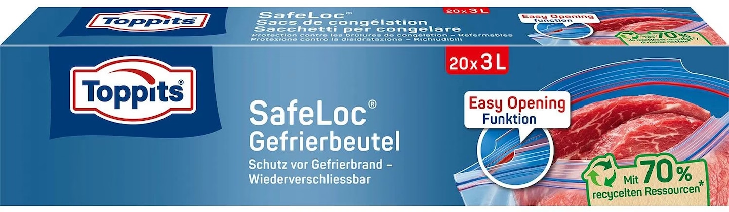 Toppits Doppelverschluss Gefrierbeutel 20 x 3L (20 x) - Galaxus