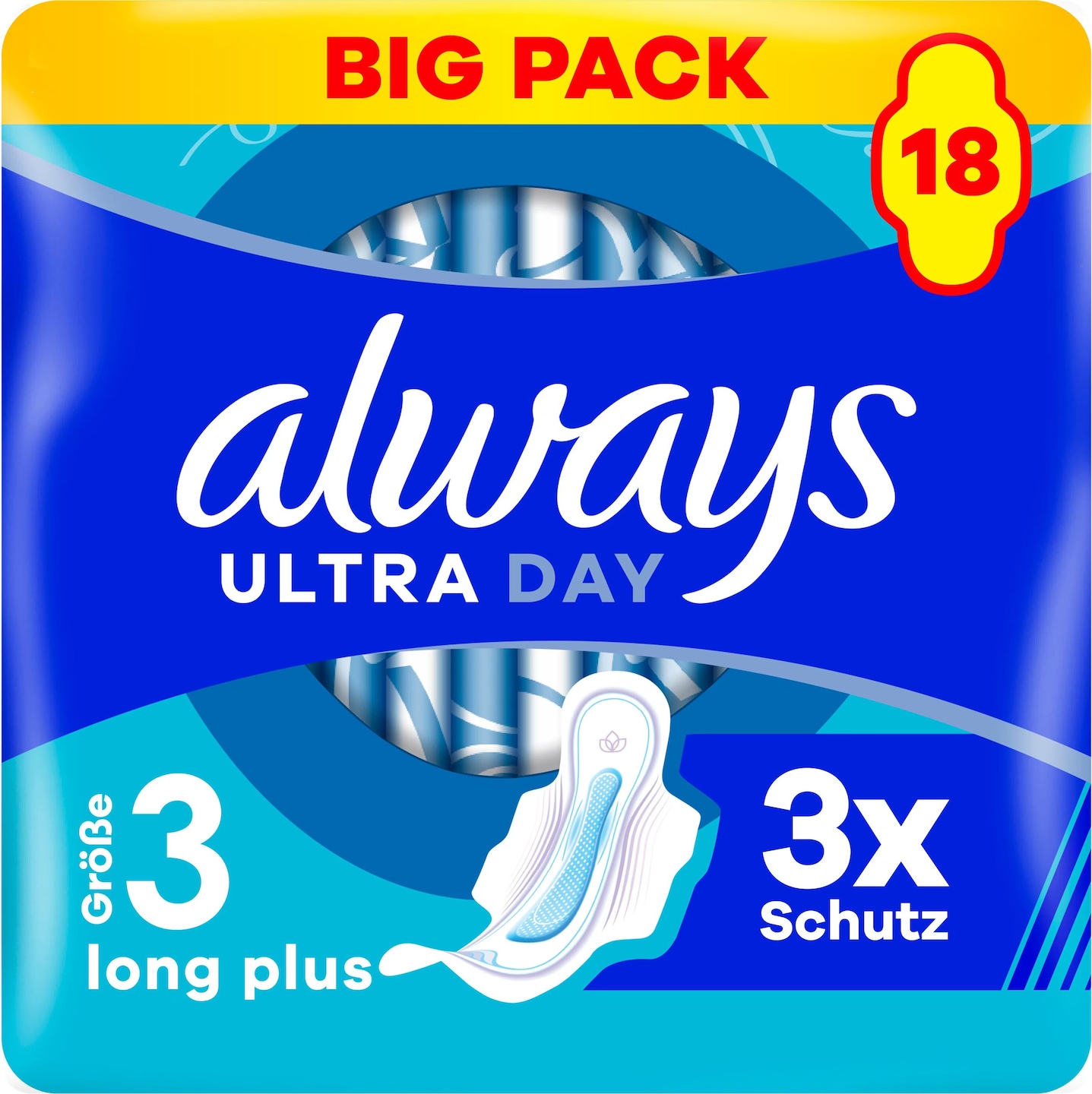 Always Ultra Binde Long Plus mit Flügeln BigPack (18 x, Damenbinden ...
