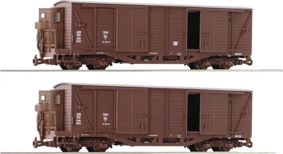 Roco 6640001 H0e 2er-Set Gedeckte Güterwagen der ÖBB (Spur H0) - Galaxus