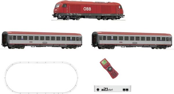 Roco H0 z21 start Digital-Set Diesellok Rh 2016 mit Schnellzug der ÖBB ...