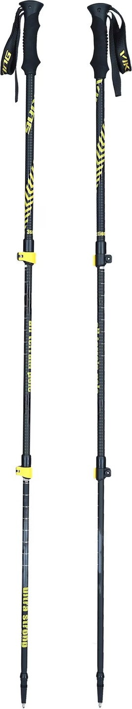 Viking Trekingo lazdos Teho Trekking 610-19-3322-64, juodai geltonos ...