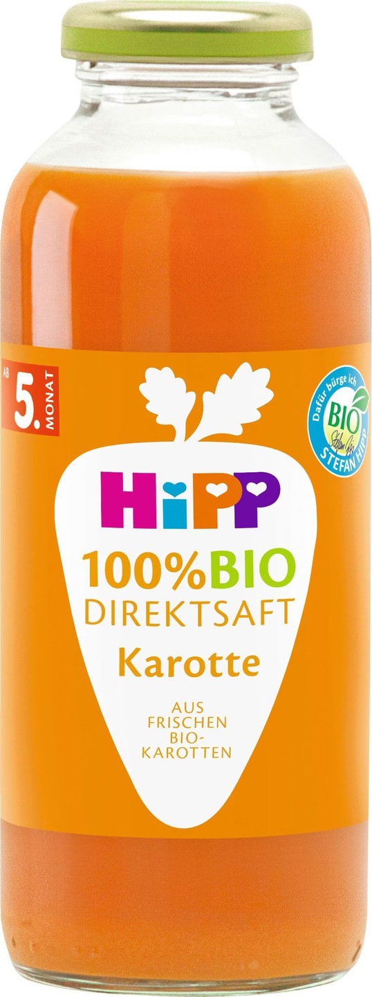 Hipp 100% Bio-Direktsäfte Karotte, 0,33l (1 x 33 cl) - Galaxus