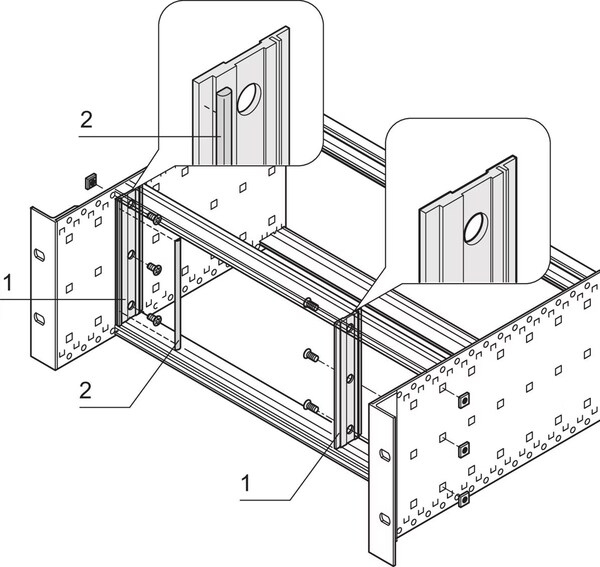 Schroff EMC shielding between front panel and side panel (recessed ...