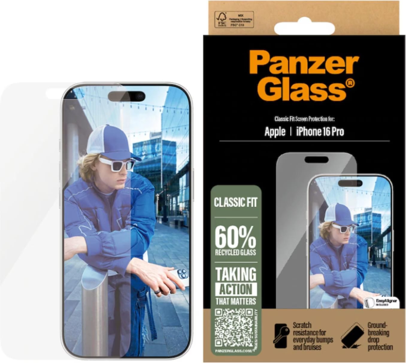 PanzerGlass Classic Fit (1 Stück, iPhone 16 Pro) - kaufen bei Galaxus