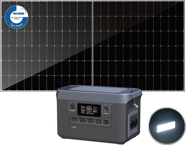 Revolt Powerstation & solar generator with 550 W solar panel, 1,920 Wh ...