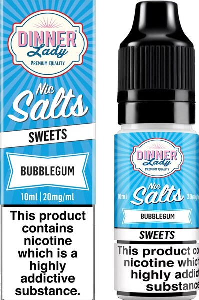 Dinner Lady Bubble Gum Nic Salt 10ml 20ml/ml (Bubblegum) - Galaxus