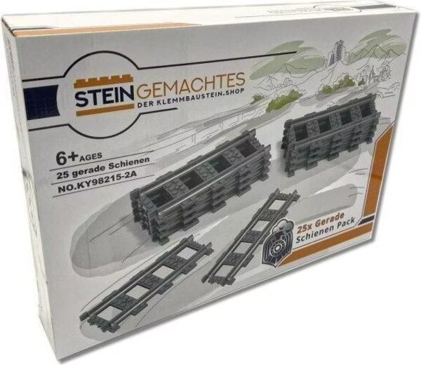 Kazi KY98215-2A - Kazi Train Track track set 25 straight rails - Galaxus