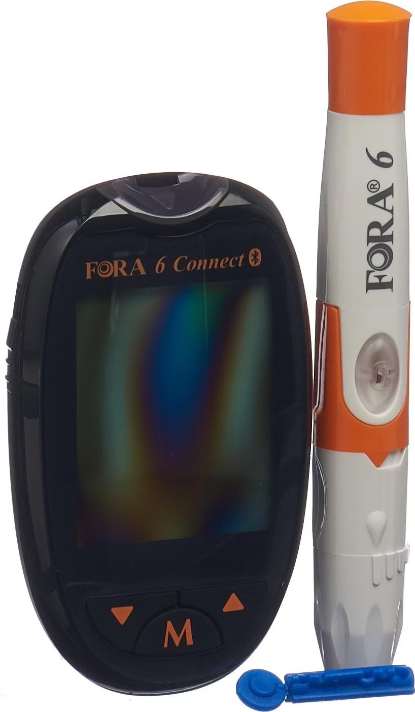 Fora 6 Connect Bluetooth Blutzuckermessgerät mmol/L (Glucomètre) - Galaxus