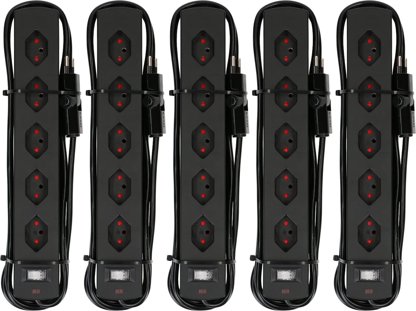 Max Hauri Safety Line 5er Set 90° mit Schalter (5 x, Typ 13, 2 m) - Galaxus