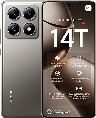 Xiaomi 14T Pro 5G Dual Sim 12GB RAM 512GB - Grau (512 GB, Titanium Gray), Smartphone, Grau ...