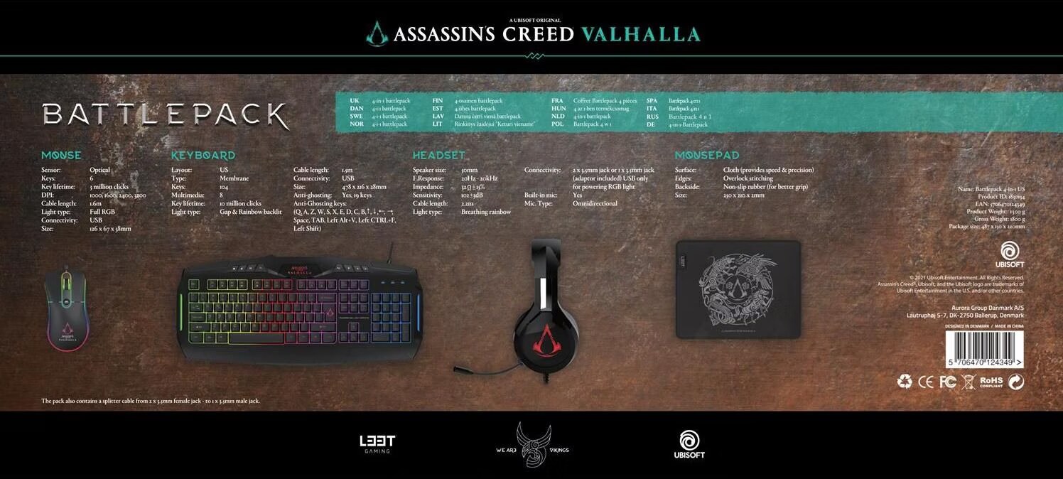 L33T Assassin's Creed Valhalla 4-In-1 battlepack (US, Kabelgebunden ...