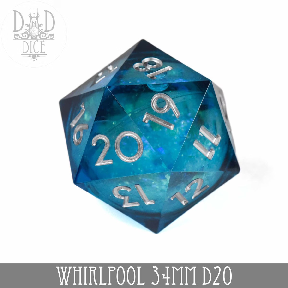 DnD Dice Whirlpool Countdown 34mm D20 (Liquid Core) - Galaxus