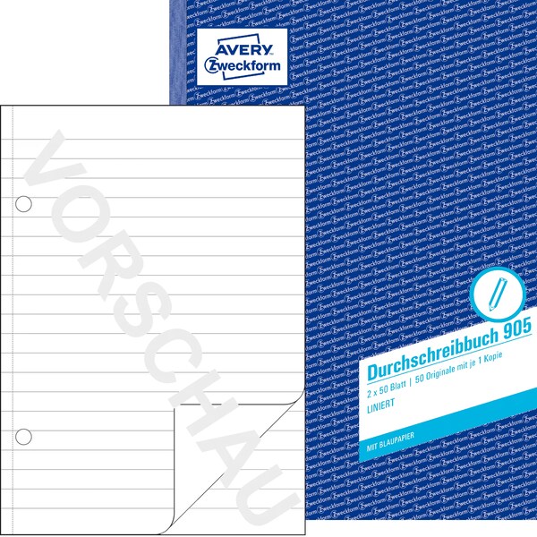 Avery Carbonless copybook (A4, Plain, Soft cover) - buy at Galaxus