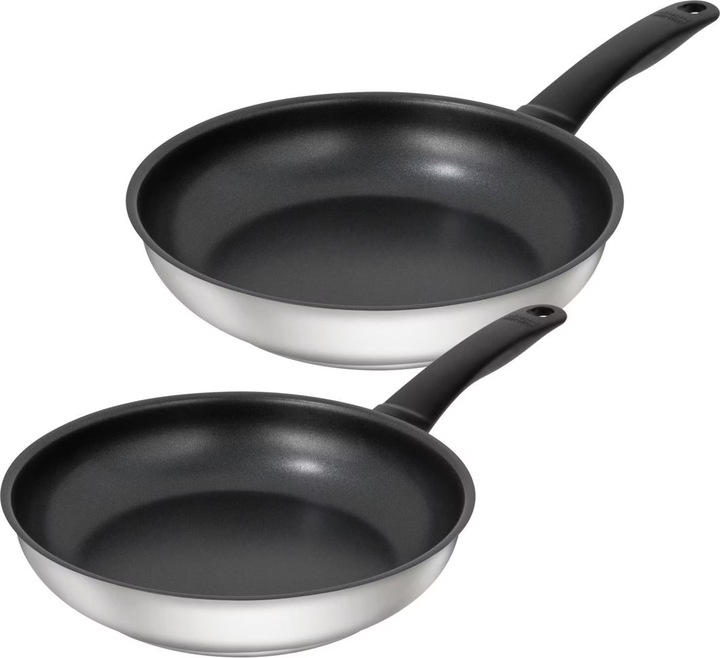 Kuhn Rikon Set Classic poêles à frire 24/28 cm (28 cm, Poêle à frire, Acier inoxydable)
