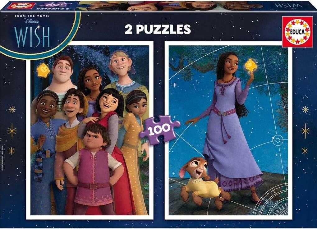 Educa 2 x 100 psc. Puzzle - Disney Wish (80-19742) (100 Teile) - Galaxus