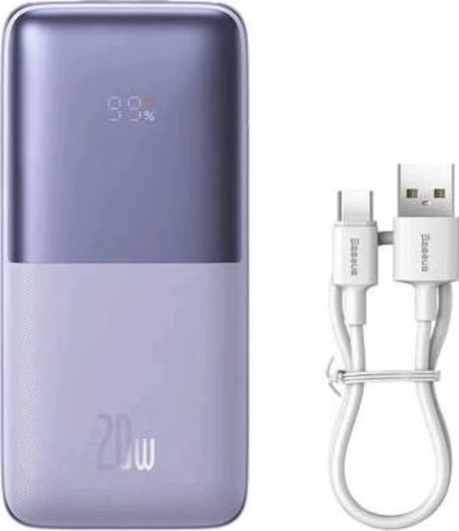 Baseus Powerbank Bipow Pro 10000mAh, 2xUSB, USB-C, 20W (purple) (10000 mAh, 20 W, 37 Wh) - Galaxus