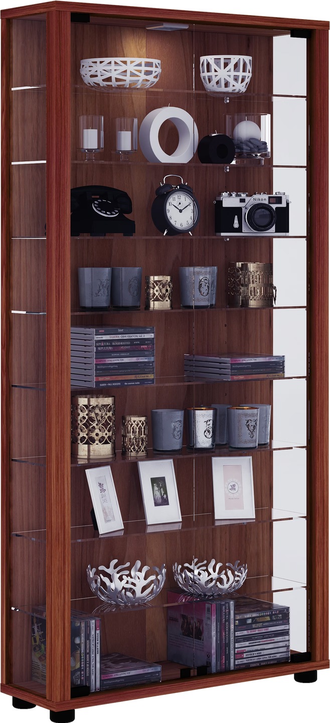 VCM Collection stand display case wood glass Lumo Maxi (59 x 18 x 113 ...