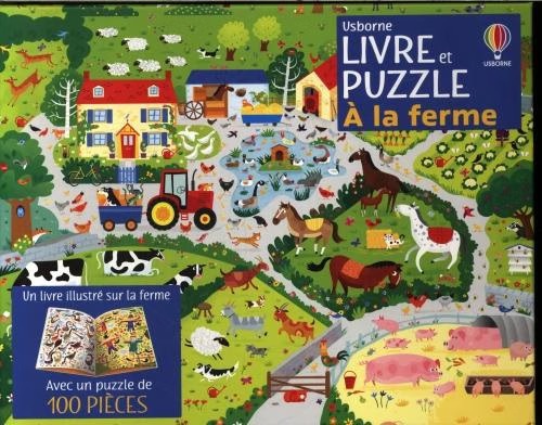 A la ferme : coffret livre et puzzle : dès 5 ans (Français, Lucas ...