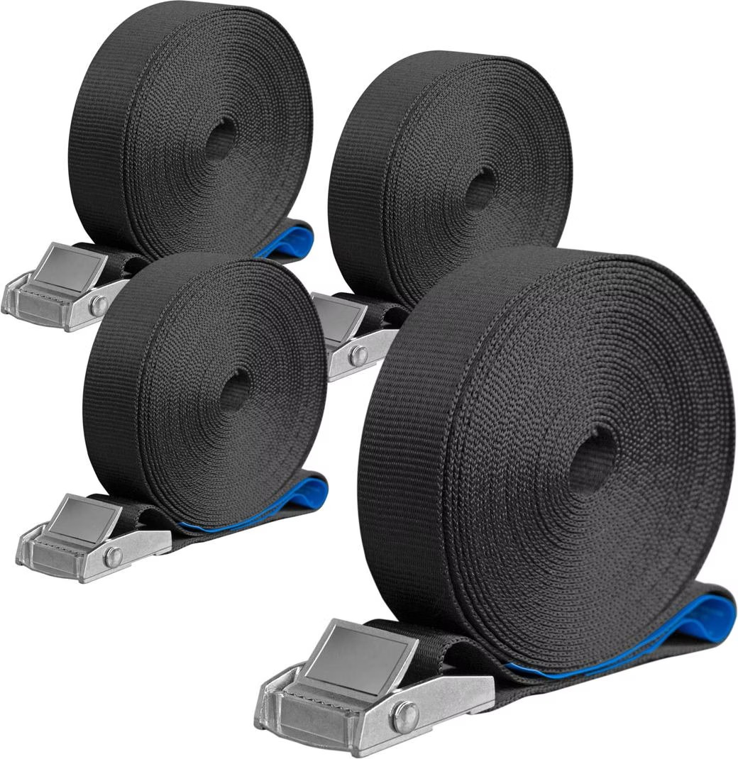 Stahlwerk Lot de 4 sangles de serrage 6 m x 25 mm LC 250 daN Sangle de ...