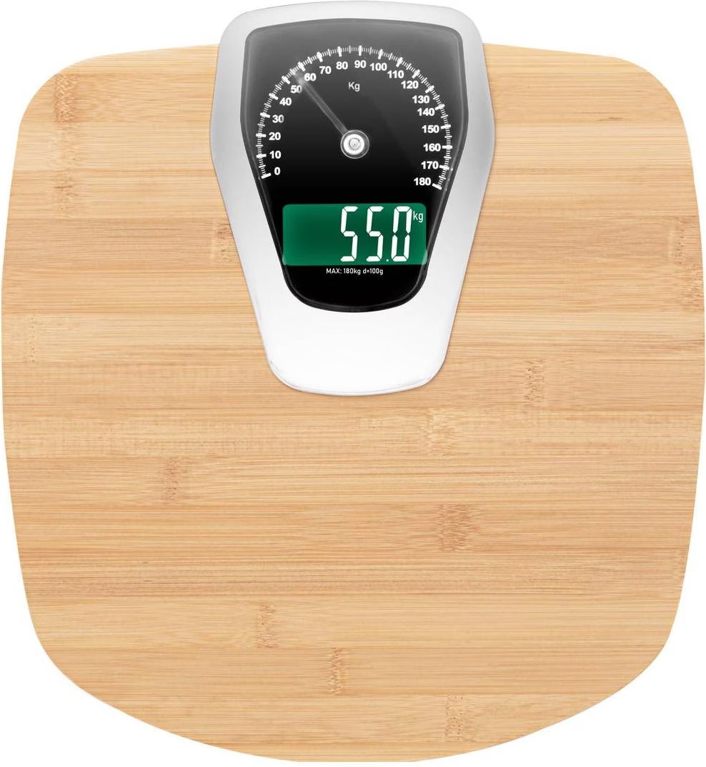 Steinberg Pèse-personne électronique - Fini bambou - 180 kg (180 kg ...