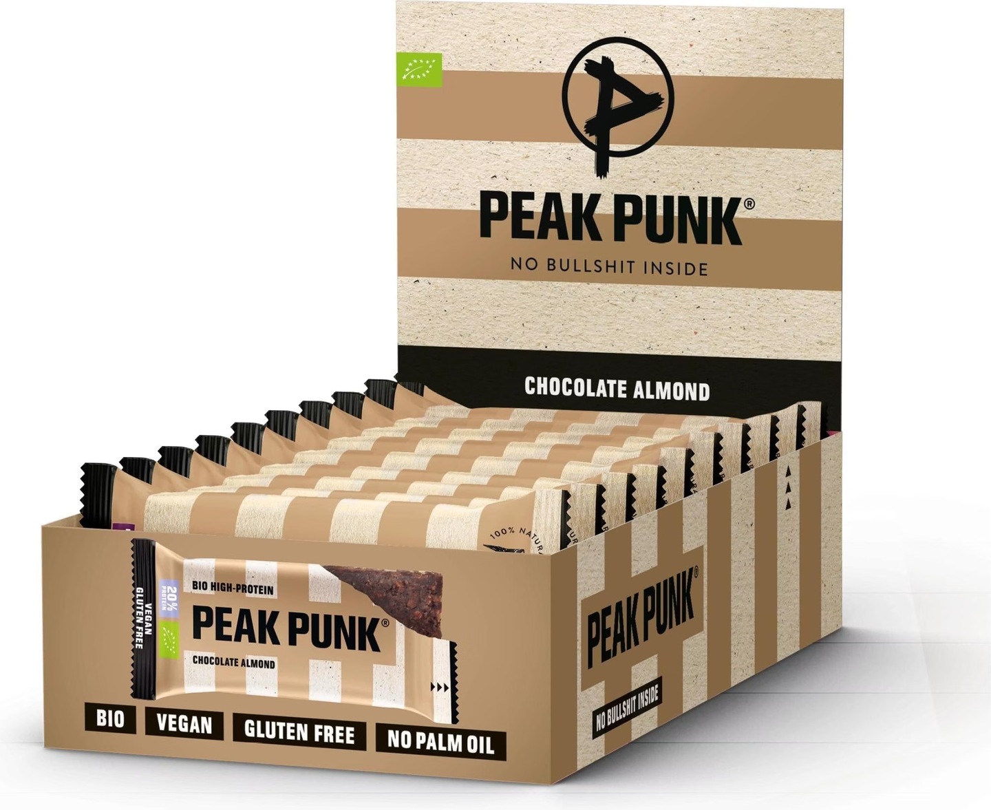 Peak Punk Bio High-Protein Bar - Chocolate Almond 55g (Chocolate Almond ...