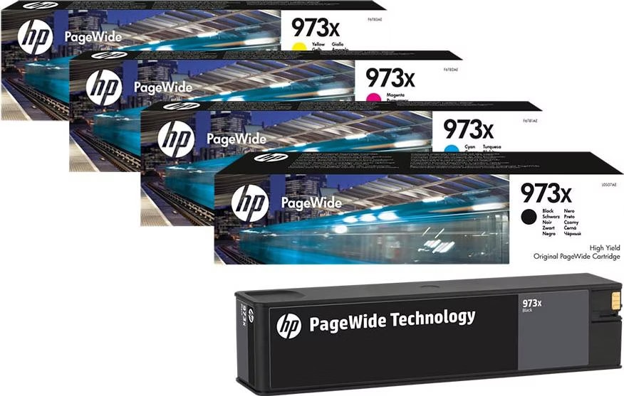 HP Original 973X SET Multipack / Set mit allen vier Farben (M, Y, C, BK ...