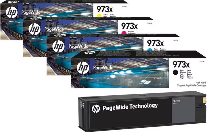 HP Original HP 973X SET Multipack / Set mit allen vier Farben (M, Y, C ...