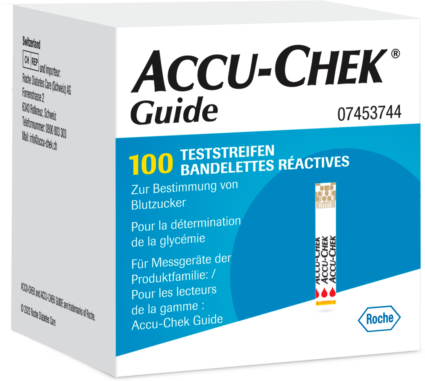 Accu-Chek Bandelettes de test Guide (100) (Bandelette réactive) - Galaxus
