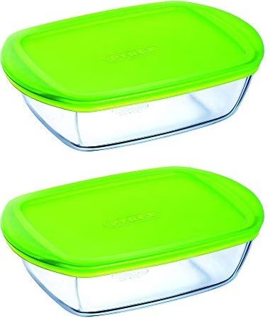 Pyrex Dajar Contenitore in vetro con coperchio Cook & Store Rectangular ...