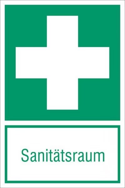 Everglow Rettungszeichen Schild Sanitätsraum ASR A1.3 ISO 7010-E003 - Galaxus