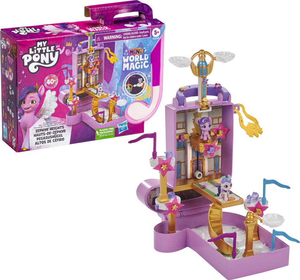 My Little Pony Mini World Magic Compact Creation Zephyr Heights Toy - Portable Playset, Pipp ...