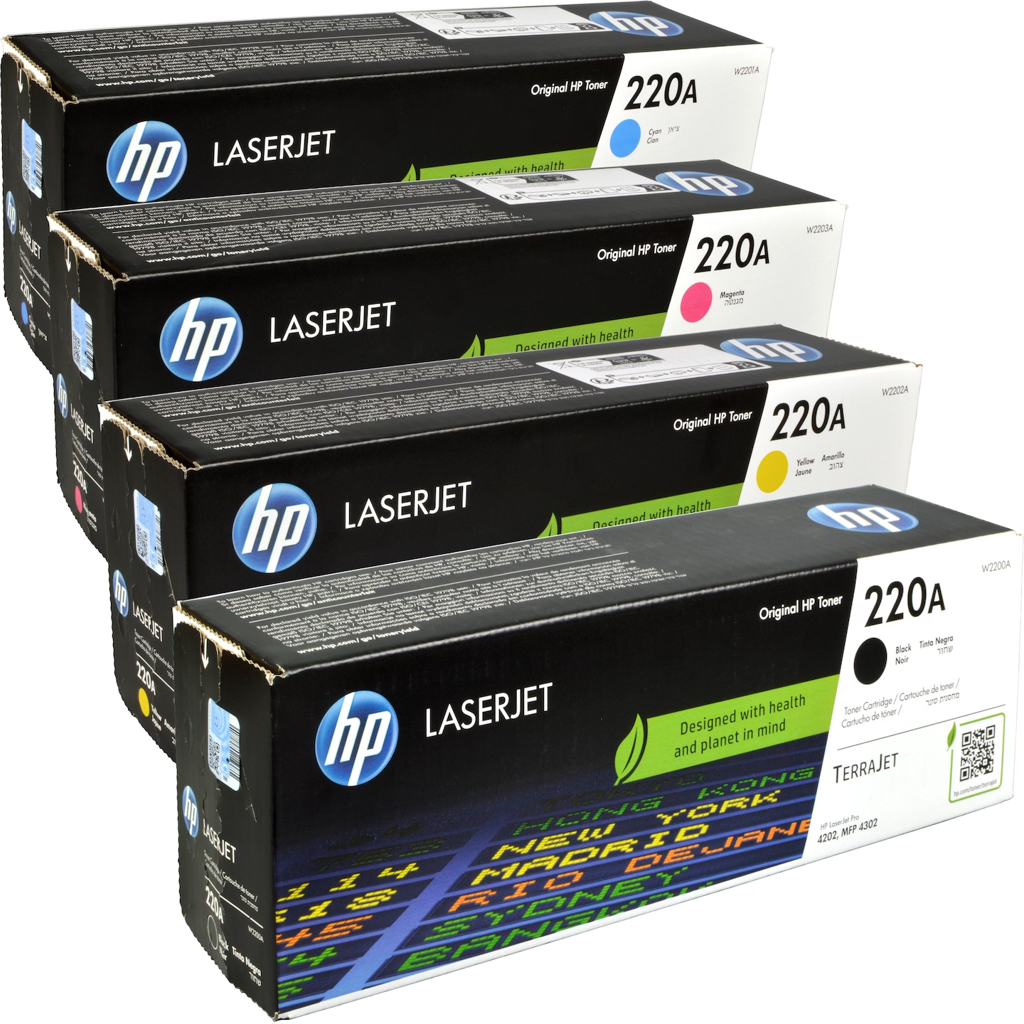 HP 4 HP Toner W2200A-W2203A 220A Multipack K C M Y 4-farbig (M, Y, C ...