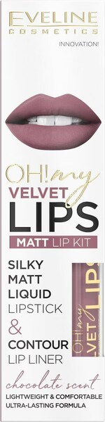 Eveline Oh My Lips Liquid Matt Lipstick&Contour Lip Liner Matte And Contour 4.5Ml+1Pc. 13 ...