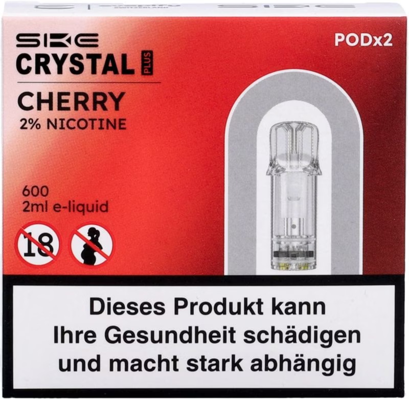 SKE Crystal Plus Cherry Ice - E-Pod-Nachfüllung - 2 Stk. à 2 ml - Galaxus
