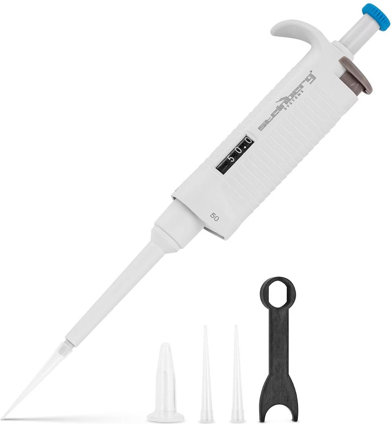 Steinberg Einkanalpipette Messpipette Mikropipette 0,005 - 0,05 ml inkl ...