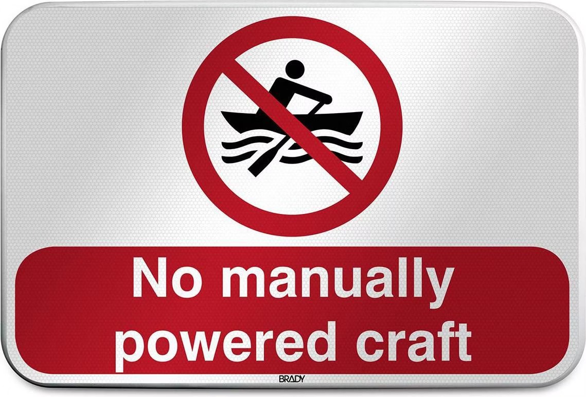 Brady P/P055/DE338/RFLBD-400X600-1, ISO safety sign - No manually ...