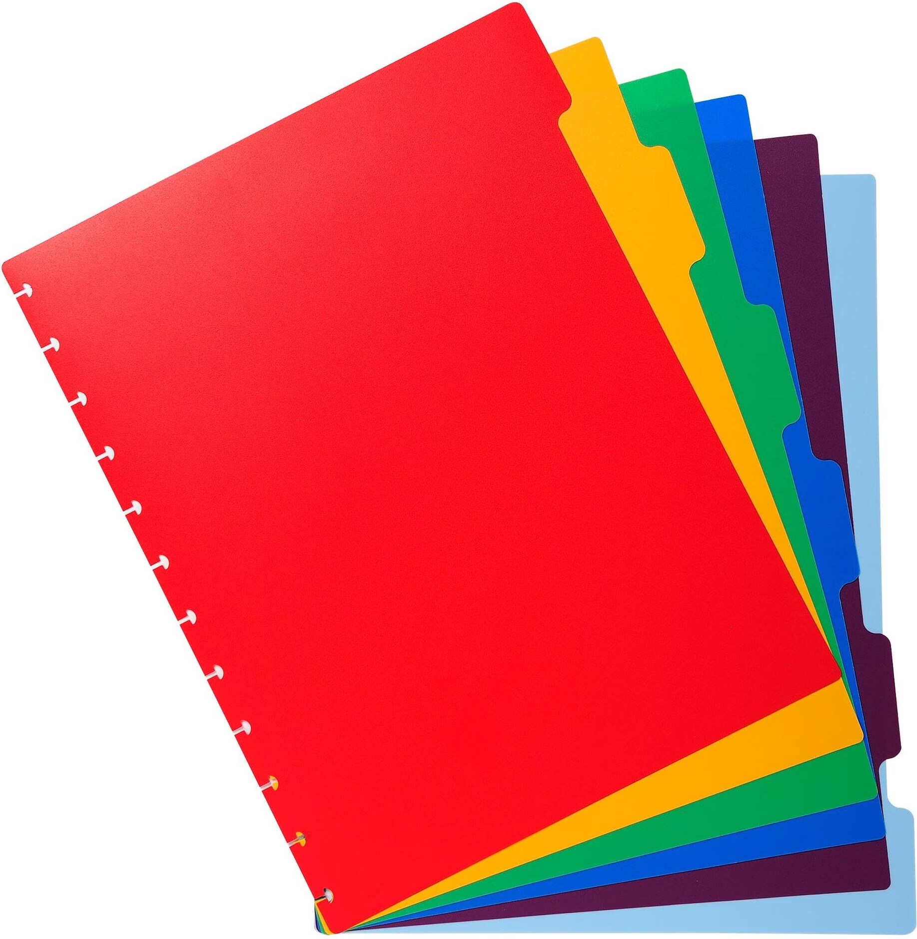 Exacompta Intercalaires polypropylènes couleurs 6 positions pour porte ...