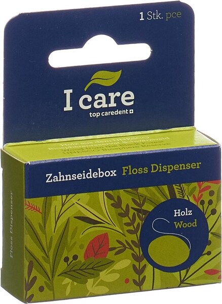 Top Caredent Boîte à soie dentaire en bois avec soie dentaire naturelle cardamom & cire d ...