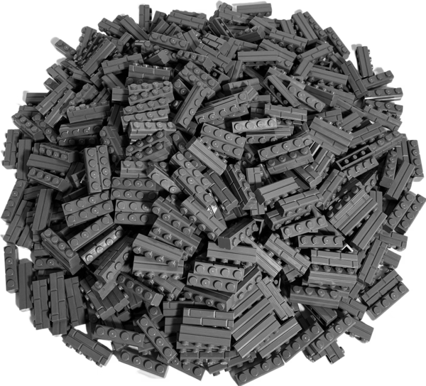 LEGO 1x4 Mauersteine Dunkelgrau - Burg, Mauer, Castle - 15533 Stückzahl ...