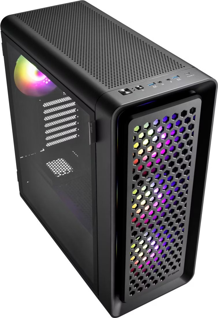 Fortron FSP CUT593P E-ATX Ultra Tower 3xARGB BLACK (mATX, Mini-ITX, ATX ...
