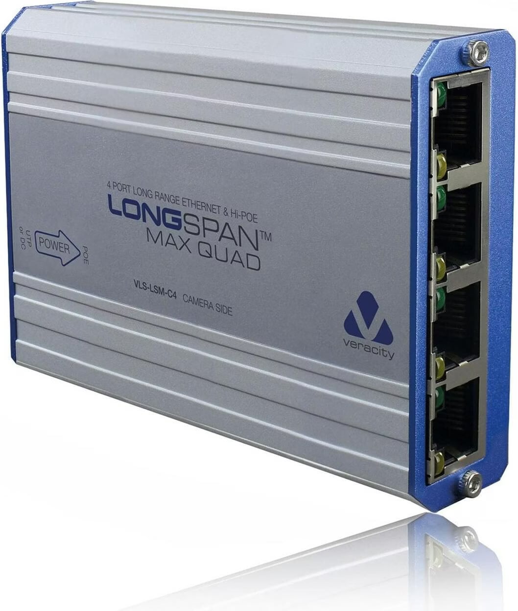 Veracity LONGSPAN Max Quad. 4 Ch (802.3af (PoE), 802.3at (PoE+), 802 ...