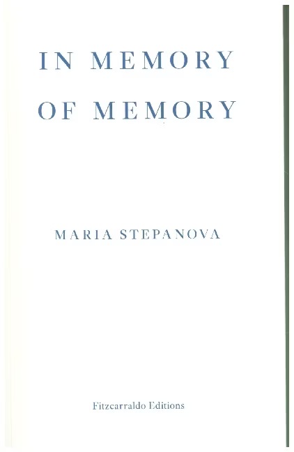 In Memory of Memory (Englisch, Sasha Dugdale, Maria Stepanova, 2021 ...