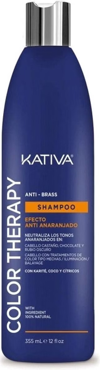 Kativa Color Therapy Anti-Brass Blue Mattifying Shampoo Anti-Orange ...