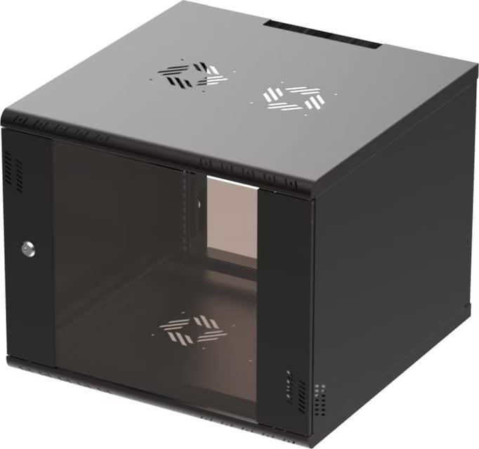 Extralink PREMIUM 9U 600X600 WALL-MOUNTED RACKMOUNT CABINET BLACK (9 HE ...