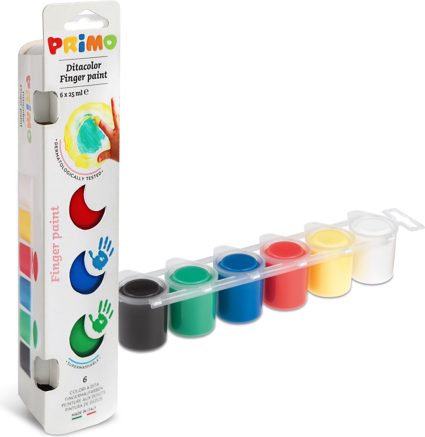 Primo Finger painting colour 25 ml, multicoloured (Multicoloured, 25 ml ...