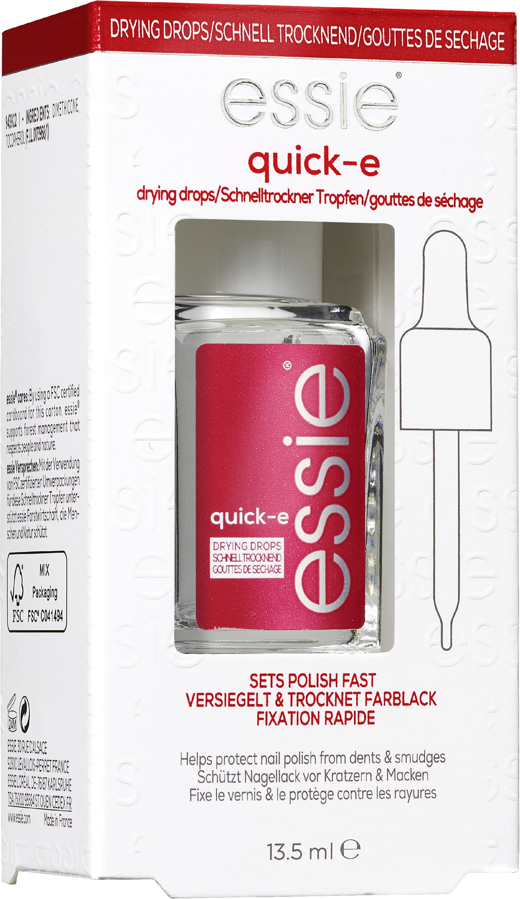 essie quick e drying drops ingredients
